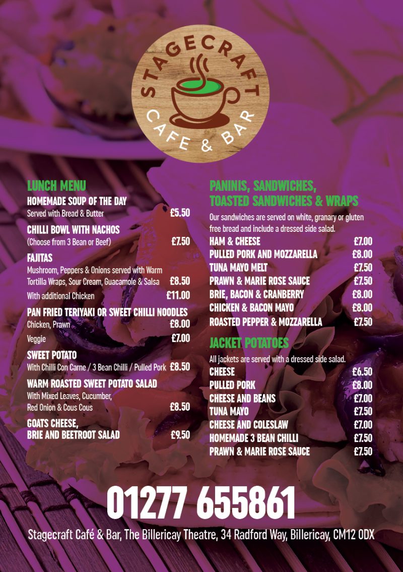 Stagecraft Café & Bar - Billericay Theatre